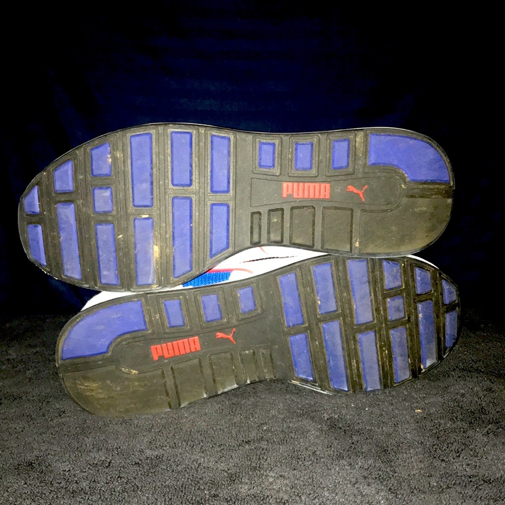 Puma R-System Men's Red, White & Blue Sneakers 9.5 - Gem